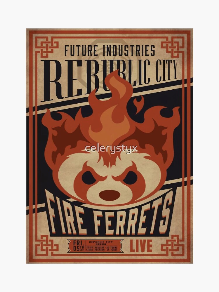 "Fire Ferrets sticker LOK" Sticker for Sale by celerystyx | Redbubble