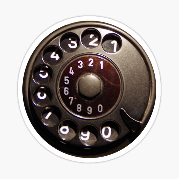 "Old rotary dial of a telephone" Sticker for Sale by frankuffmann ...