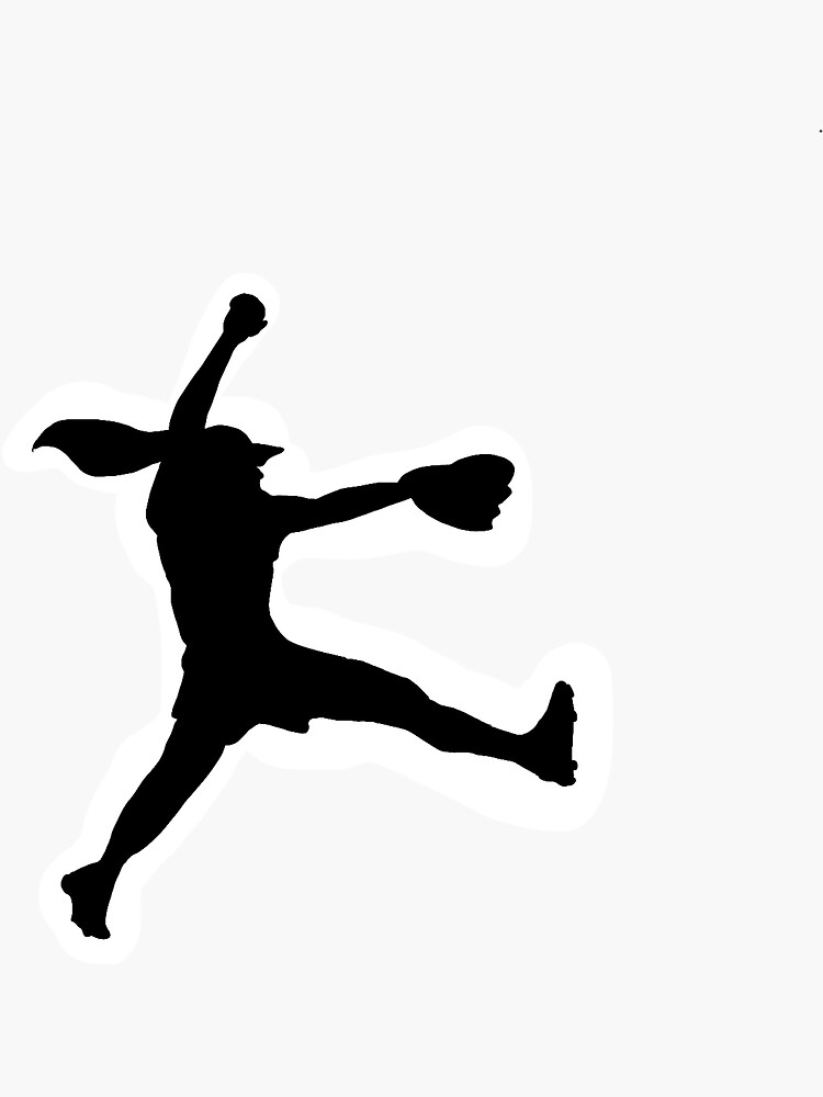 "Softball Pitcher" Sticker by JaniesStickers | Redbubble