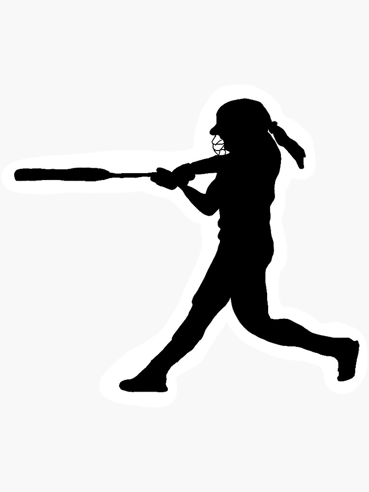 "Softball Batter" Sticker for Sale by Janie Klima | Redbubble
