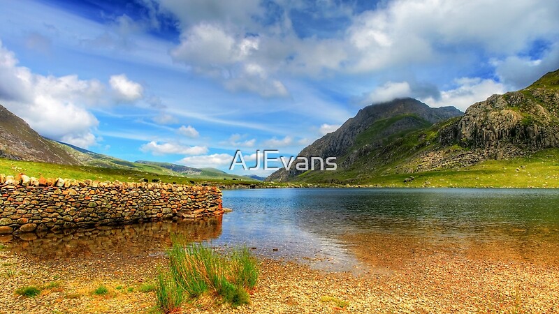 "Idwal Lake Cwm Idwal Snowdonia Wales" by Adrian Evans | Redbubble