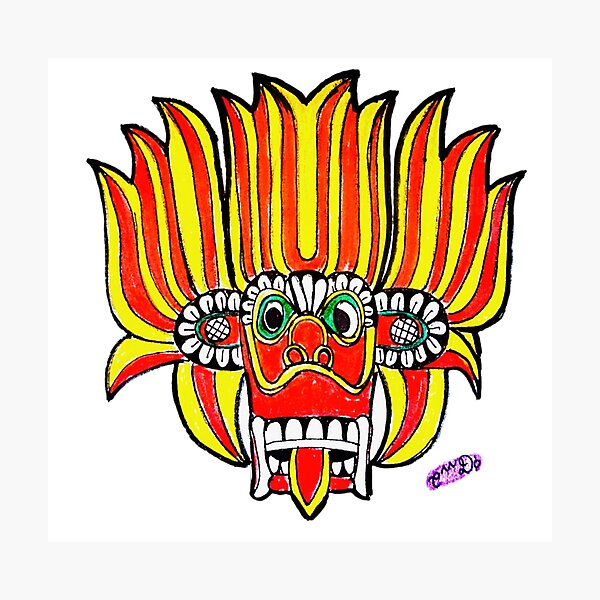 "Sri Lankan Yaka Mask, Traditional Sri Lankan Mask" Photographic Print ...