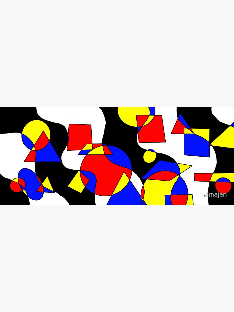 "Primary Colors Abstract" Sticker by almajan | Redbubble