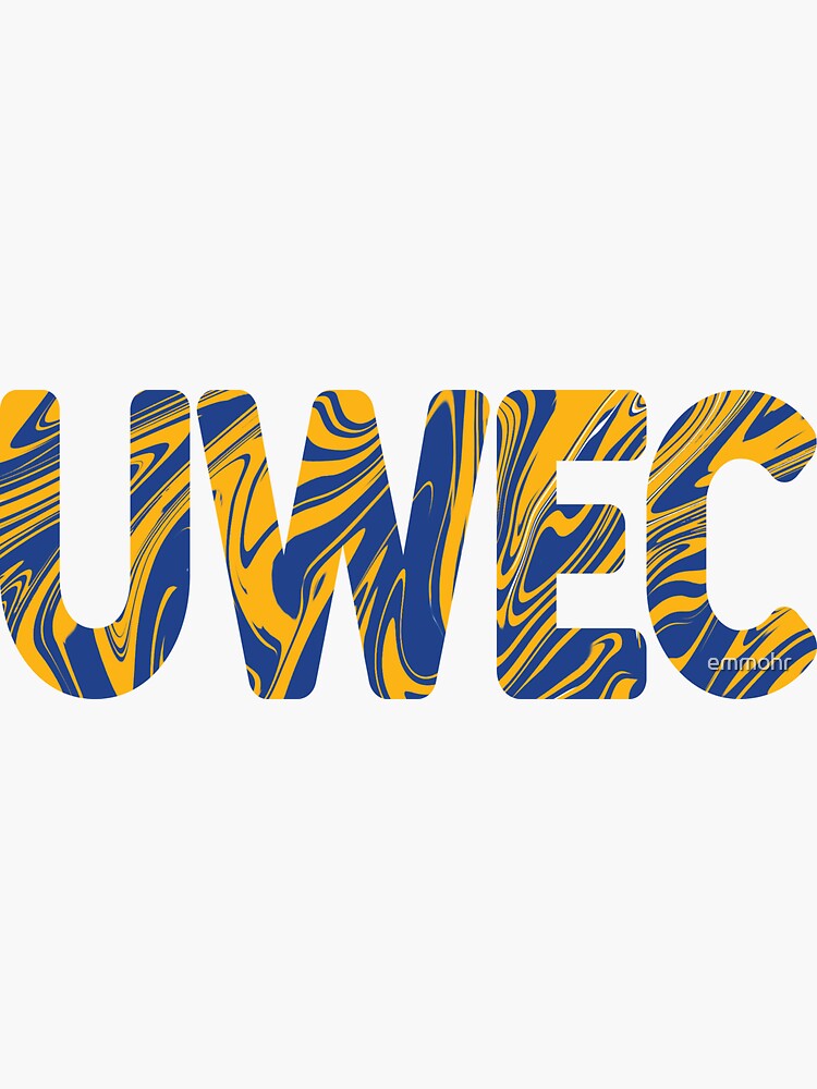 "UWEC Blugold Swirl" Sticker for Sale by emmohr | Redbubble