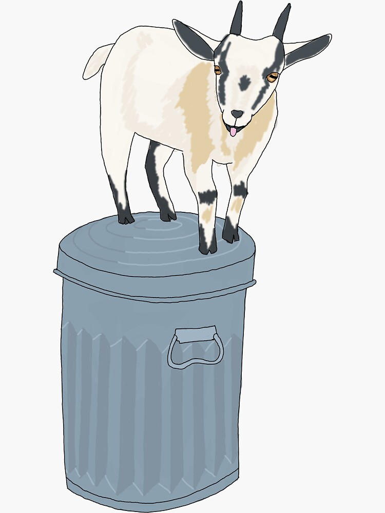 "Trash Goat" Sticker for Sale by kaberman | Redbubble
