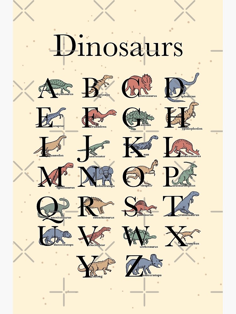 "Dinosaurs A-Z" Poster by Rosemaryart | Redbubble