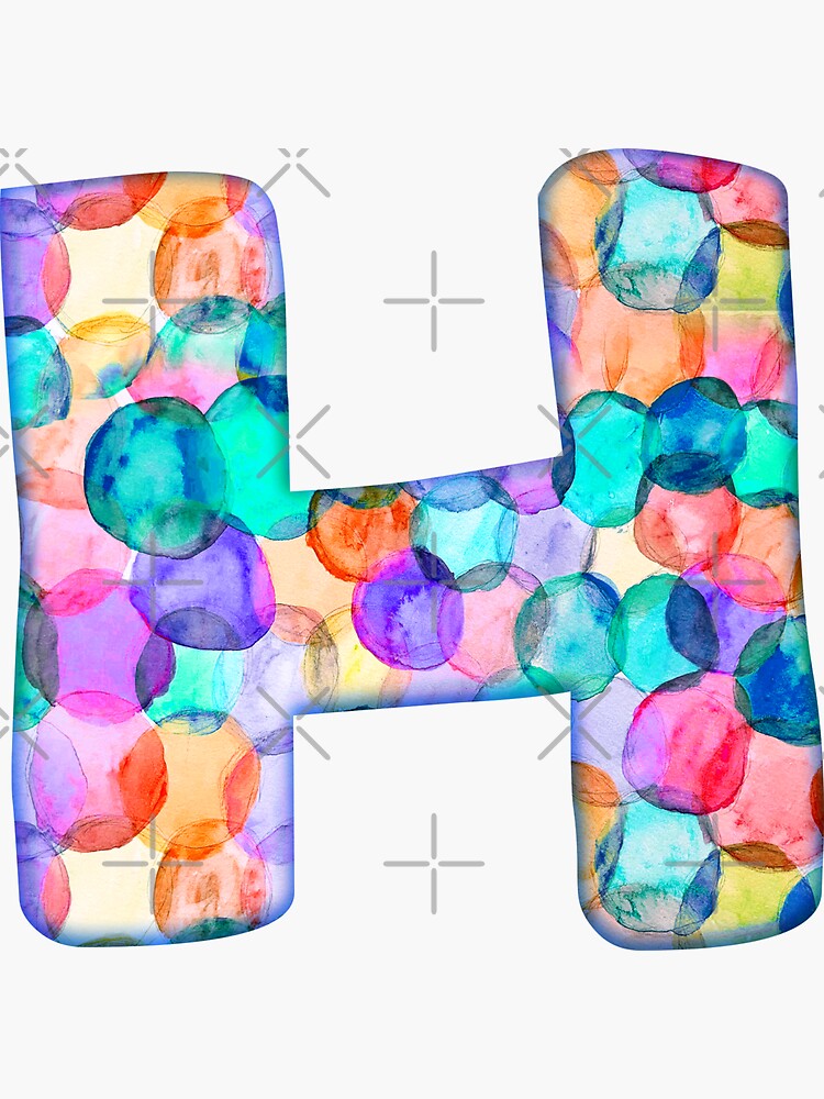 "Letter H" Sticker by Paoanne | Redbubble