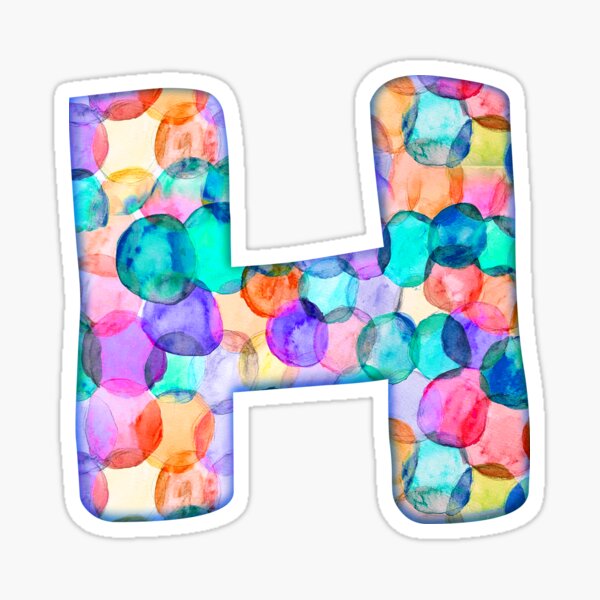 "Letter H" Sticker by Paoanne | Redbubble