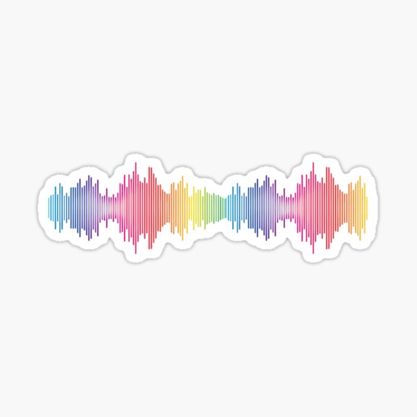 "Colorful Sound Wave" Sticker for Sale by andyzdesigns | Redbubble