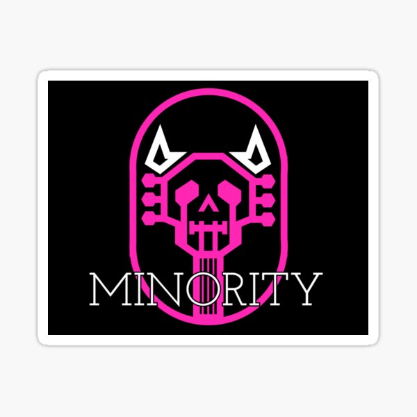 "MINORITY band logo" Sticker by fiothebruja | Redbubble