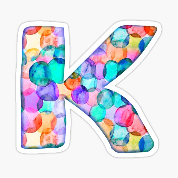 "Letter K" Sticker by Paoanne | Redbubble
