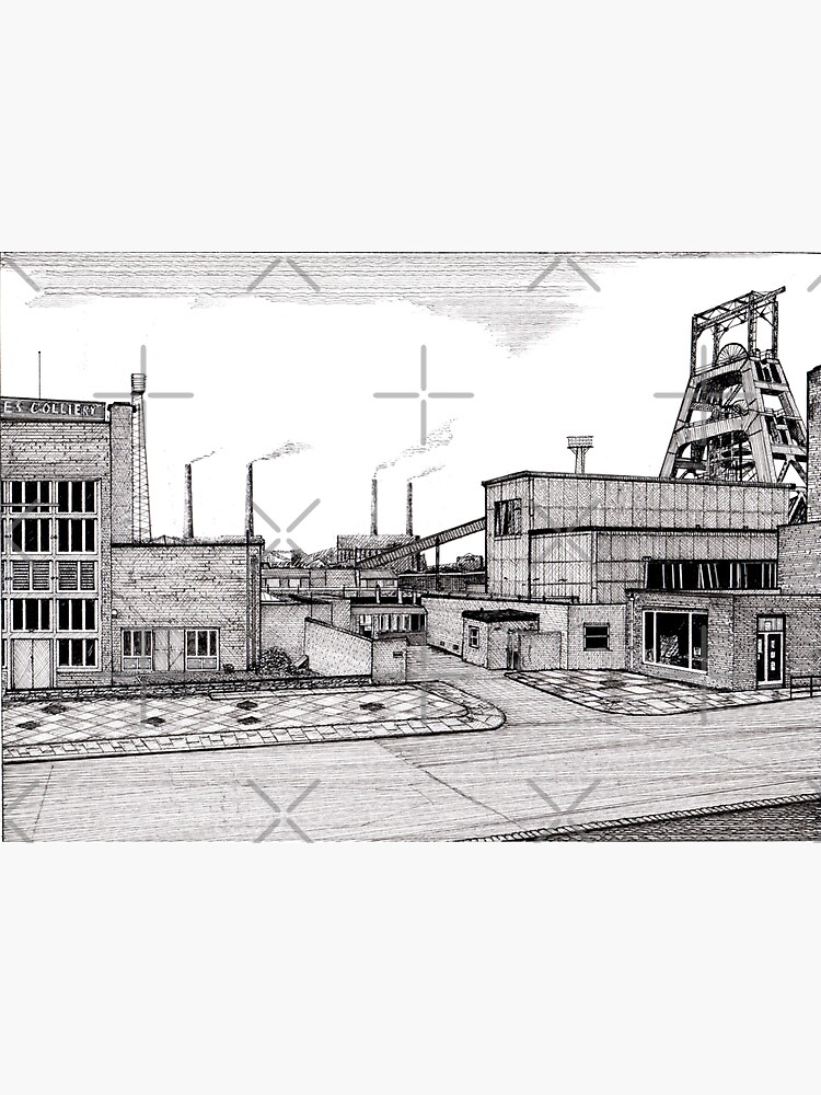 "171 - BATES COLLIERY - DAVE EDWARDS - INK - 1990" Sticker for Sale by ...