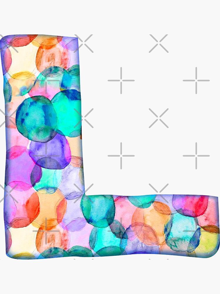 "Letter L" Sticker for Sale by Paoanne | Redbubble