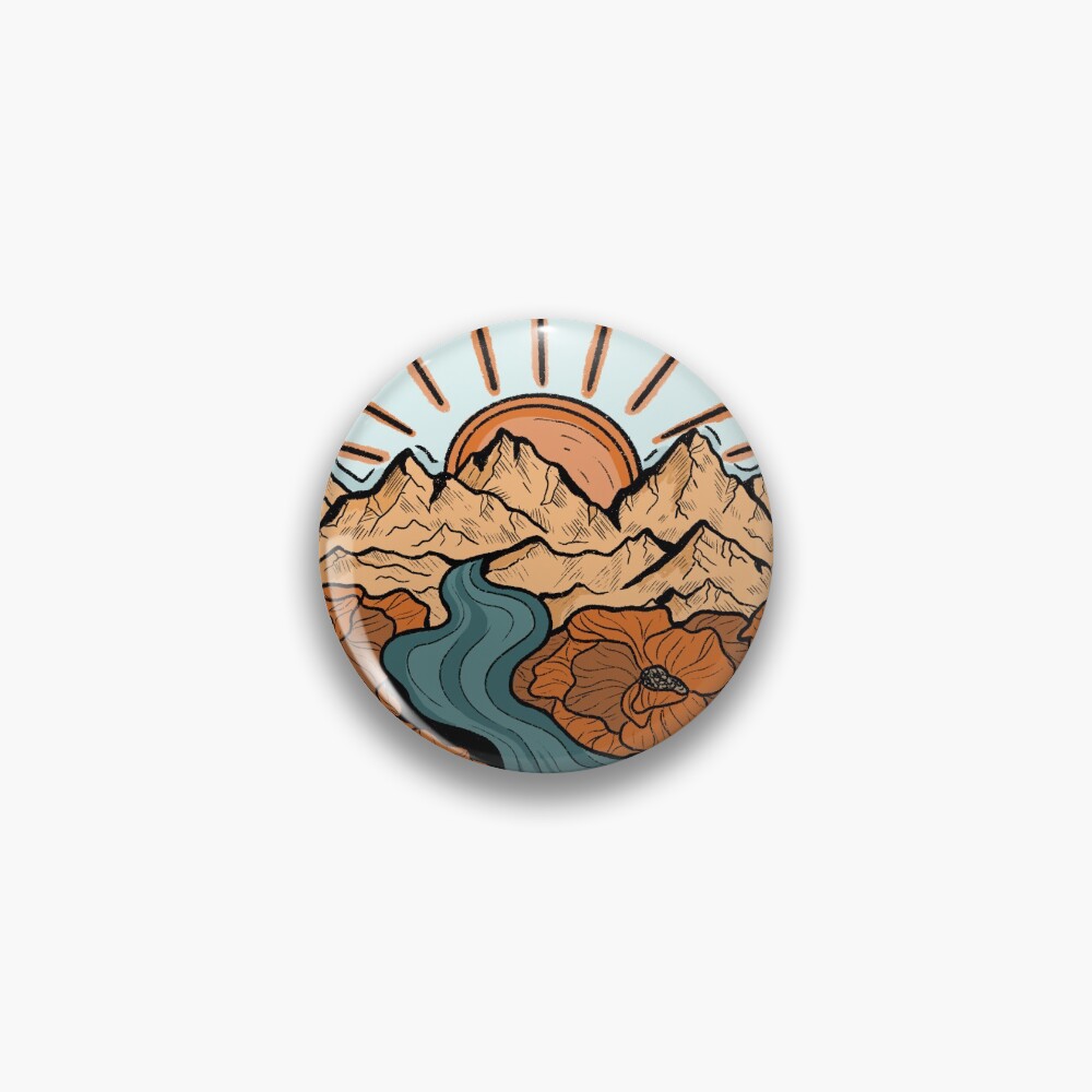 "mountain landscape" Sticker for Sale by skychandlerart | Redbubble