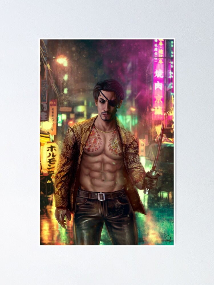 "Majima Goro" Poster by thanatosofnicte | Redbubble