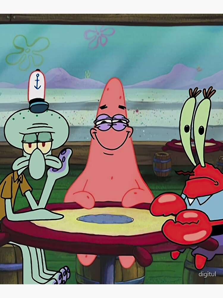 "HD Squidward, Patrick, Mr. Krabs Meme - Spongebob Meme" Tote Bag by ...