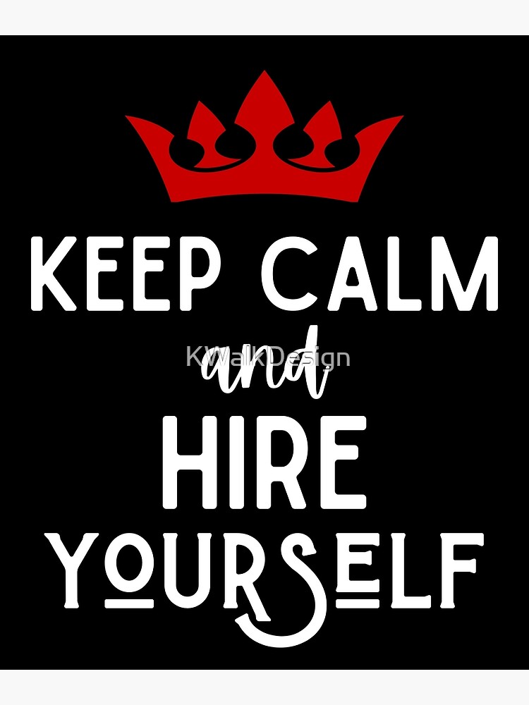 "Bleib ruhig und stelle dich ein" Fotodruck von KWalkDesign | Redbubble