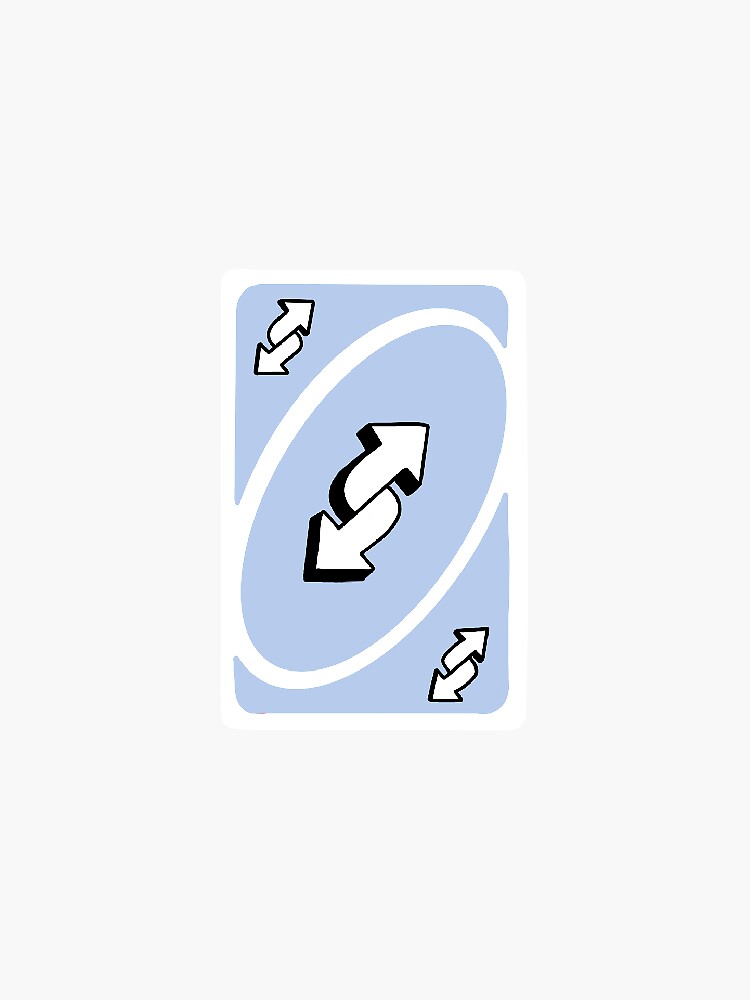 "Blue uno reverse card" Sticker by createdbyjp | Redbubble