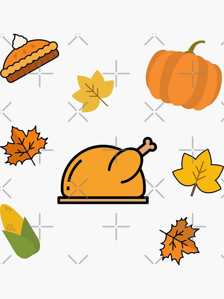 "Let's Celebrate Thanksgiving Day" Sticker for Sale by ludystoday ...