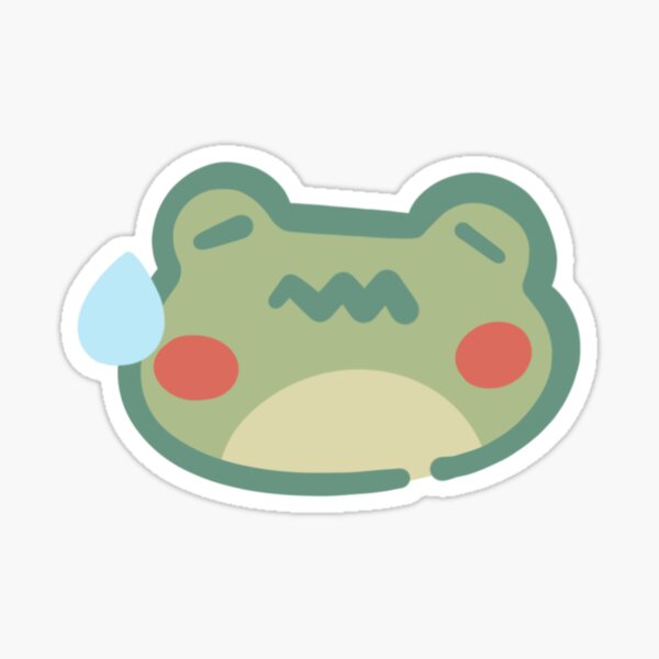"Stressed Frog" Sticker for Sale by kreitki | Redbubble