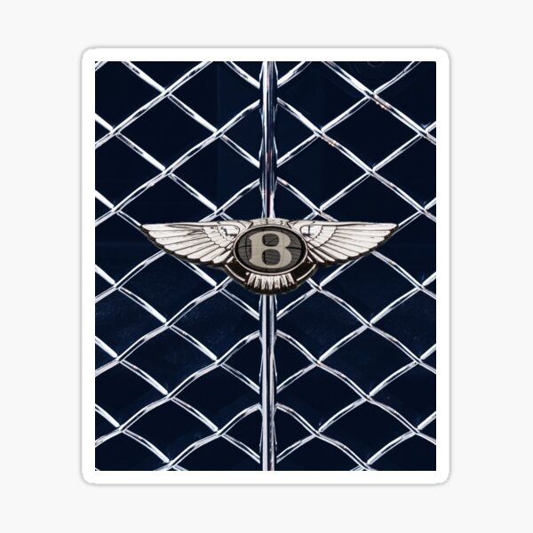 "Luxury Fast Cars Bentley Logo Grill" Sticker by meresela | Redbubble