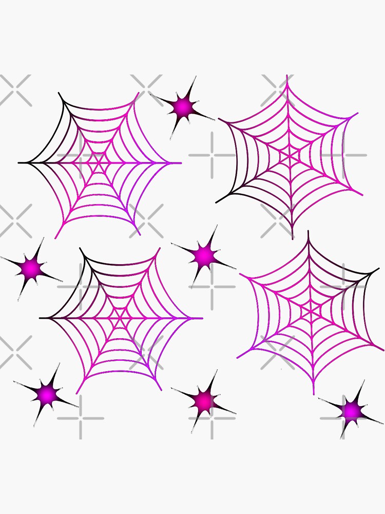 "Pink Spider Web" Sticker for Sale by AlbaDeWitt | Redbubble