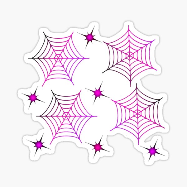 "Pink Spider Web" Sticker for Sale by AlbaDeWitt | Redbubble
