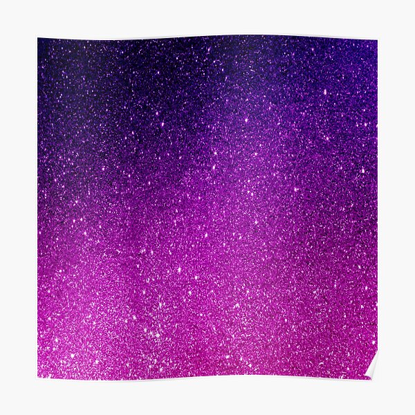 Beautiful Purple Pink Ombre Glitter Sparkles Poster For Sale By