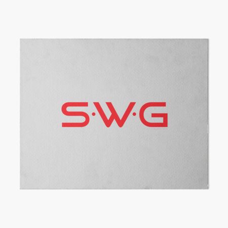 ""SWG" (Single White Glove) red logo." Art Board Print for Sale by s-w ...