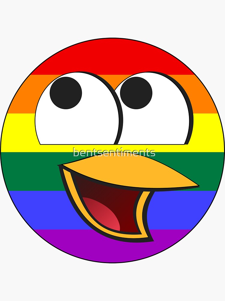 "Happy Bird Face Rainbow Pride By Bent Sentiments LGBT gay lesbian ...