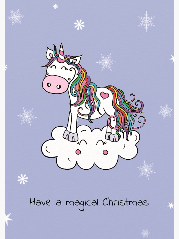 "Magical Christmas Unicorn " Sticker for Sale by QuackAnimalArt | Redbubble