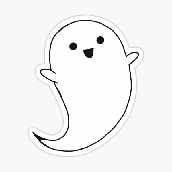 "happy ghost " Sticker by itsrubii | Redbubble