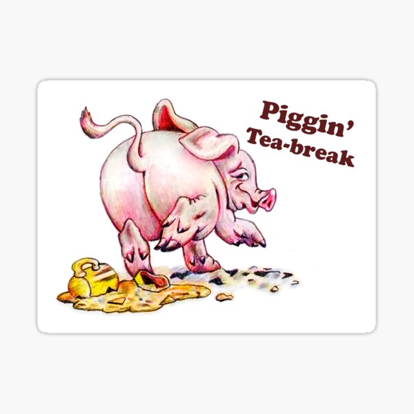 "Piggin' Tea-break - Peep show" Sticker for Sale by proscribbler ...