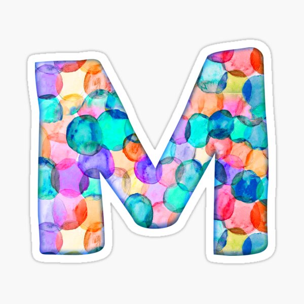 "Letter M" Sticker by Paoanne | Redbubble