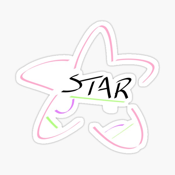 "'STAR' with Patrick Star outline" Sticker for Sale by tyfx | Redbubble