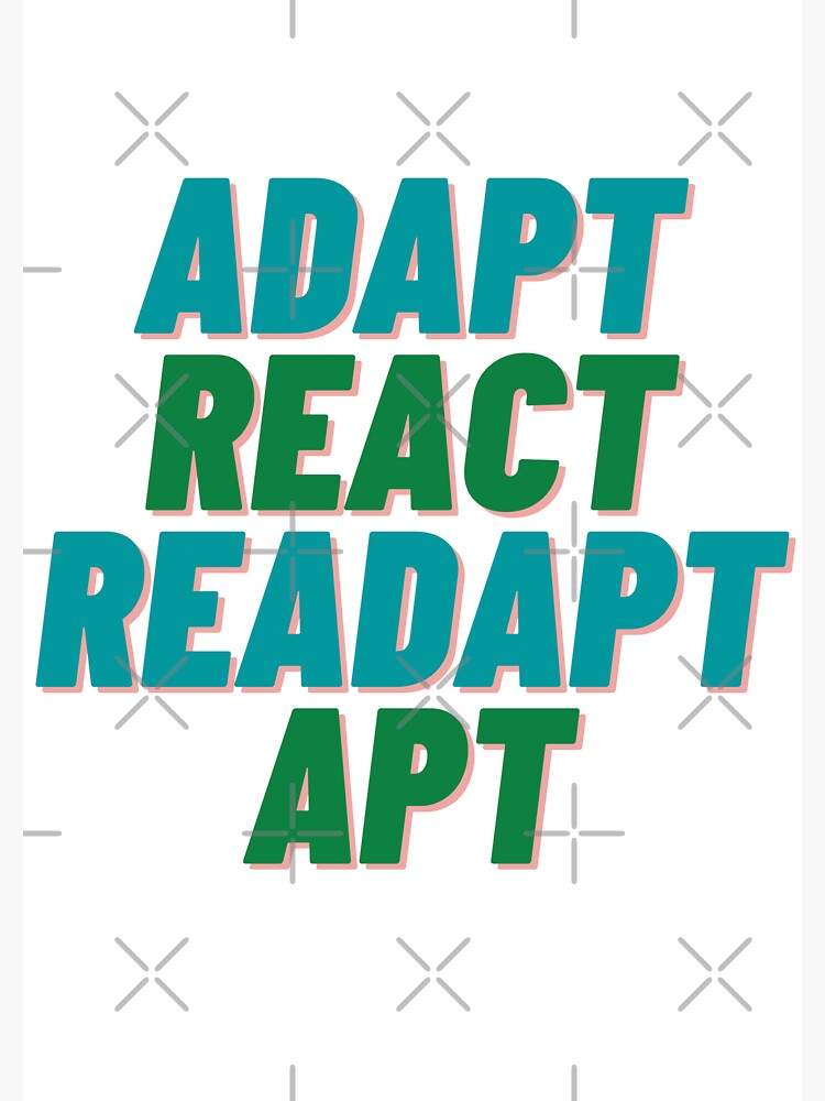 Adapt React Readapt Apt Michael Scott The Office Quote Sticker For Sale By Bookgirlc Redbubble