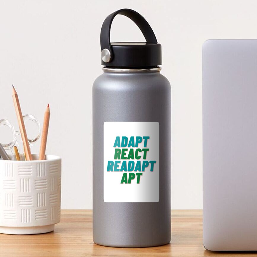 "Adapt React Readapt Apt Michael Scott The Office Quote" Sticker for ...