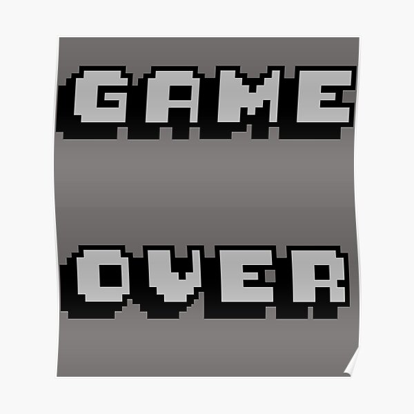 Tetris Game Over Wall Art | Redbubble