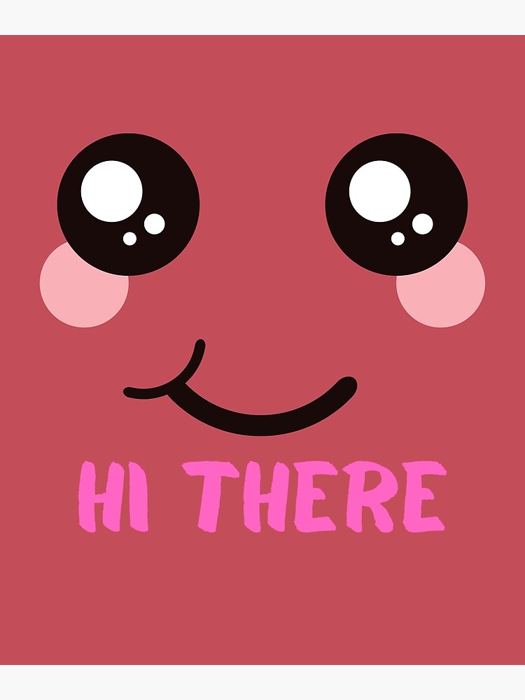 "Hi There. Cute Kawaii Emoji" Art Print by littleonescutie | Redbubble