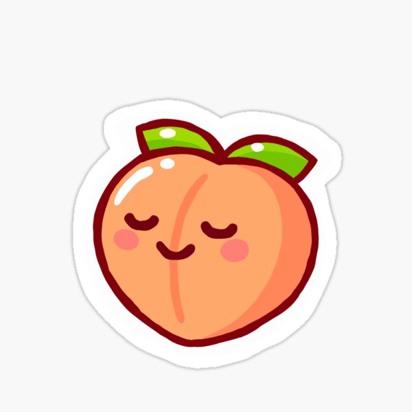 "Cute peach " Sticker for Sale by katysmithx | Redbubble