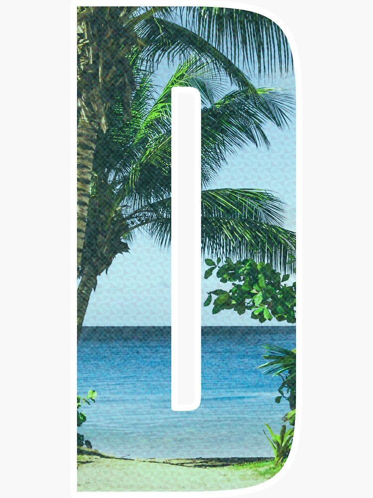 "Letter D - Tropical Ocean Beach" Sticker for Sale by dylanxh | Redbubble