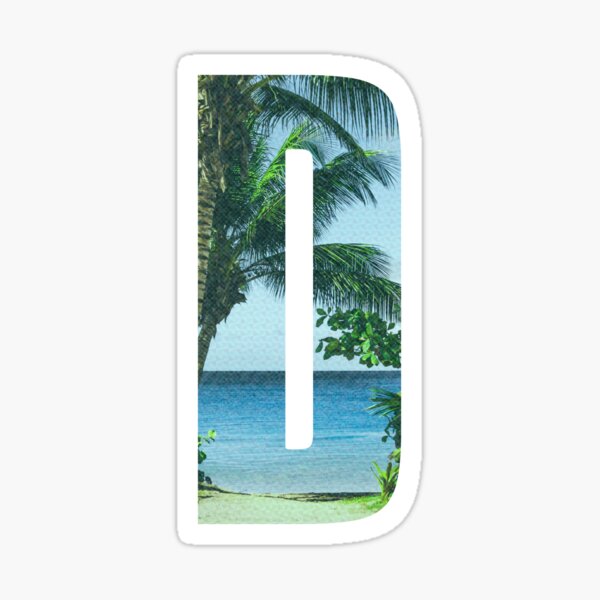 "Letter D - Tropical Ocean Beach" Sticker for Sale by dylanxh | Redbubble