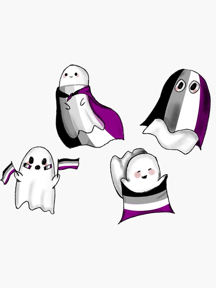 "Ace Ghost Pride" Sticker for Sale by jennadayton | Redbubble