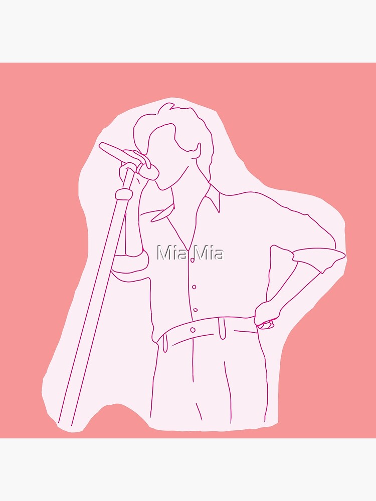 "Outline of singer sticker" Art Print by mfoca | Redbubble