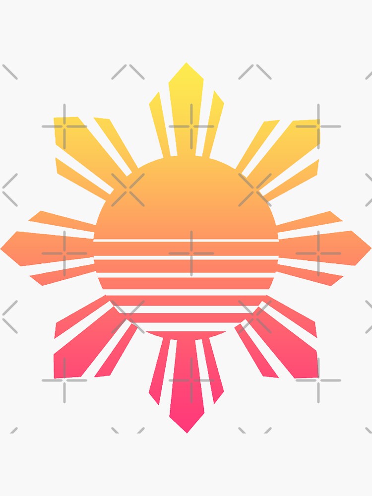 "Synthwave Philippines Sun" Sticker for Sale by rickcel | Redbubble