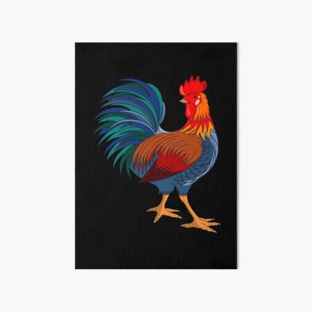 "DeColores Cursillo Rooster On Black" Art Board Print for Sale by ...