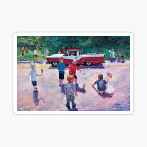 "Fourth of July Parade" Sticker for Sale by LindaAliceDewey | Redbubble
