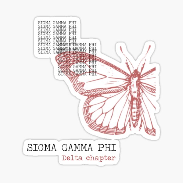 "Sigma gamma phi butterfly poster oneonta" Sticker for Sale by ...