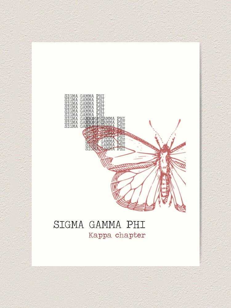 "Sigma gamma phi butterfly poster fredonia" Art Print by briellescozz ...