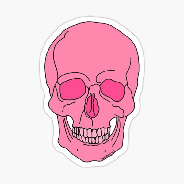 "Pink Skull" Sticker by Rhym3Zone | Redbubble